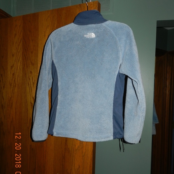 The North Face | Jackets & Coats | North Face Baby Blue Fuzzy Jacket ...
